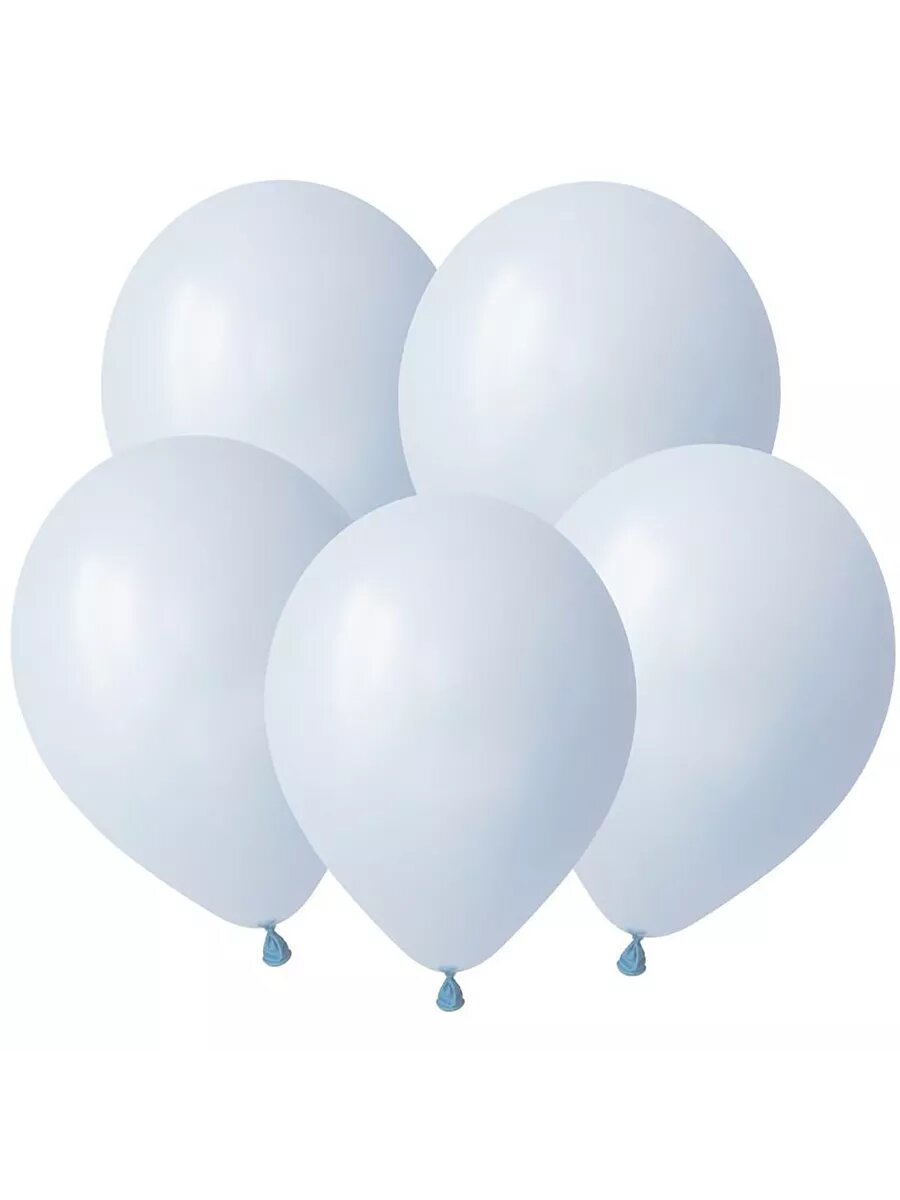 Голубой Макаронс, Пастель / Sky blue, латексный шар (18"/46 см ) 10 шт. / DECOBAL, Вьетнам