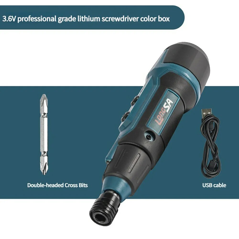 2Nm 3,6 В 200 об/мин электрическая отвертка маленькая беспроводная отвертка дрель набор отверток перезаряжаемая отвертка для электрика