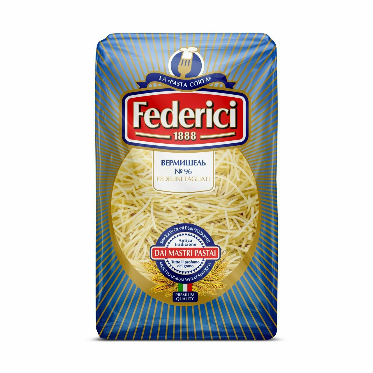 Макароны FEDERICI Вермишель №96, 400г x 3 упаковки