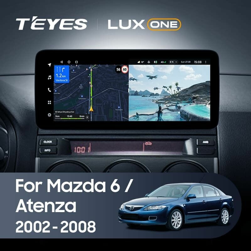 Штатная магнитола Teyes LUX ONE 360 6/128 Mazda 6 Atenza GG (2002-2008)