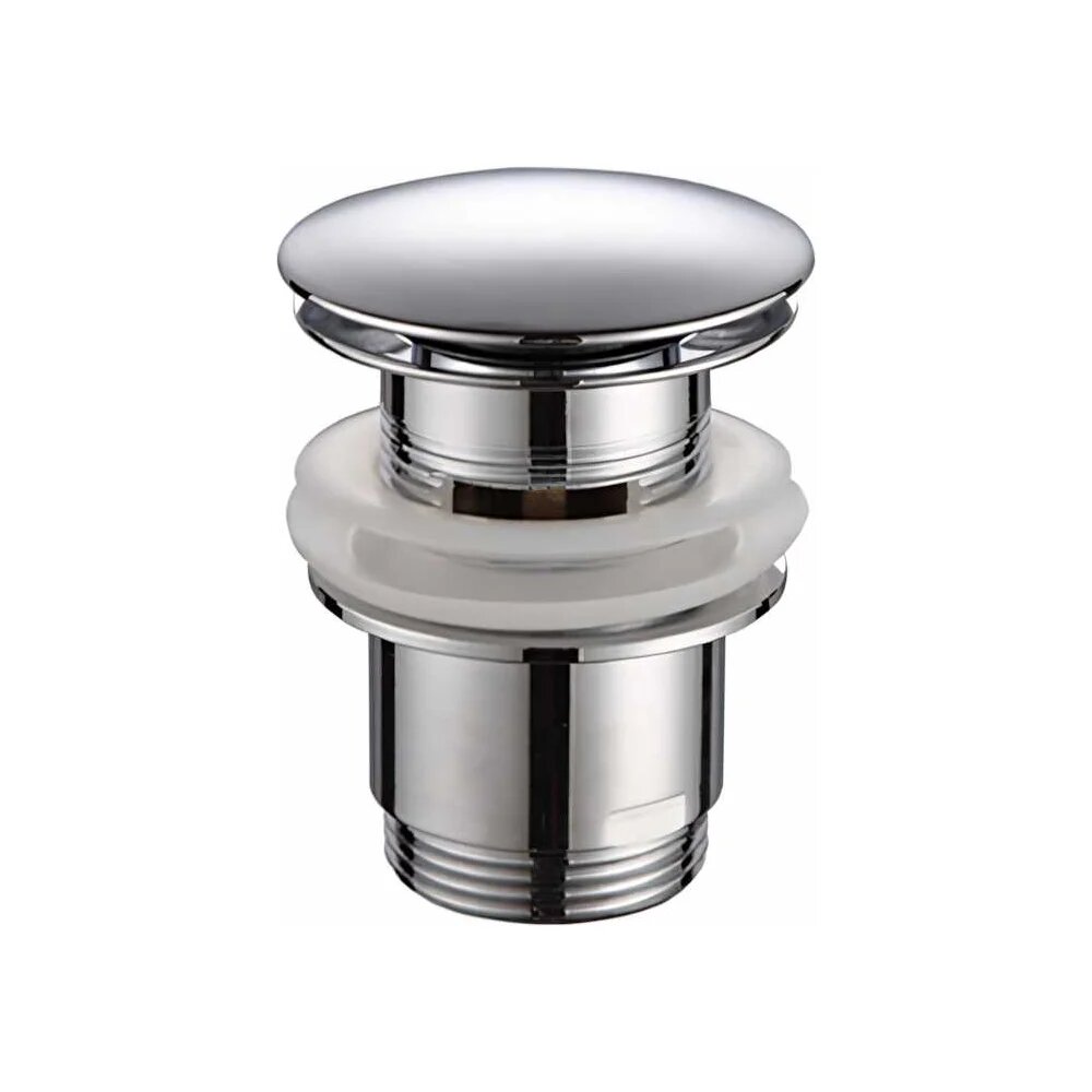 Выпуск для сифона Frap click-clack цельнометаллическая пробка 66 мм, с переливом F60 хром 534099, металлический