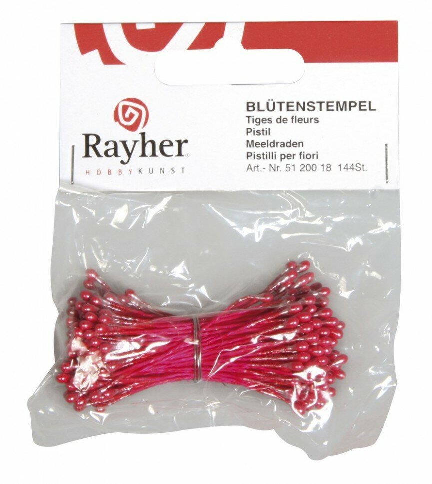 Rayher 5120018 Декоративные элементы "Тычинки двусторонние", 8 см, 144 шт