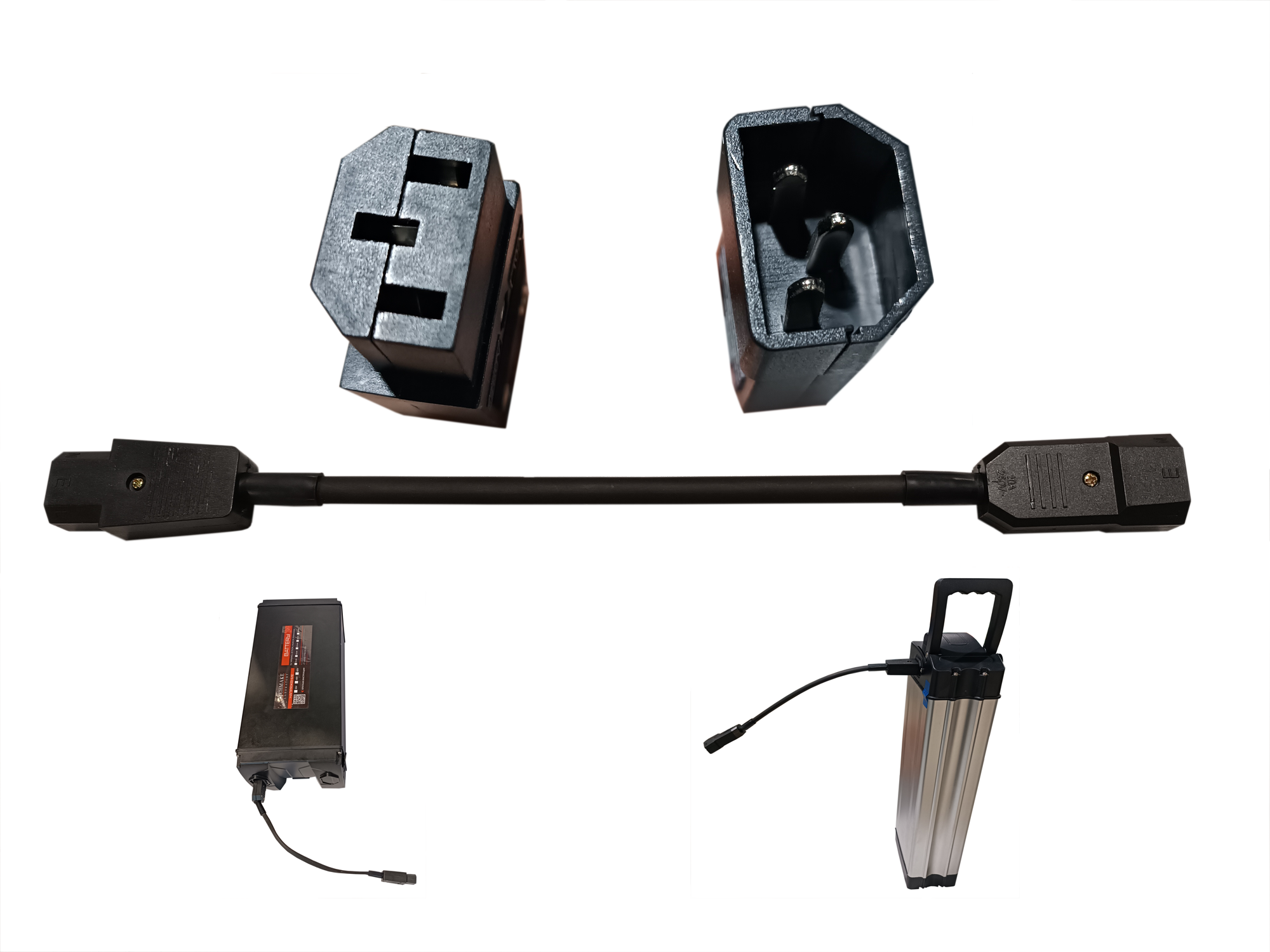 Переходник - Удлинитель IEC 320 C14 / IEC 320 C13 электровелосипед - аккумулятор (папа - мама)