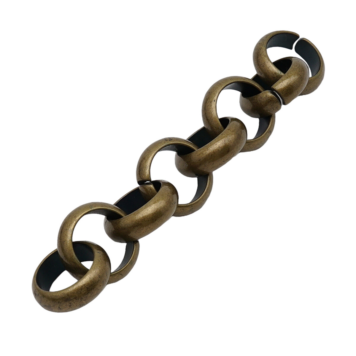 Цепь декоративная пластиковая, длина 10 см, звено 1,8*1,8 см, Astra&Craft (латунь)