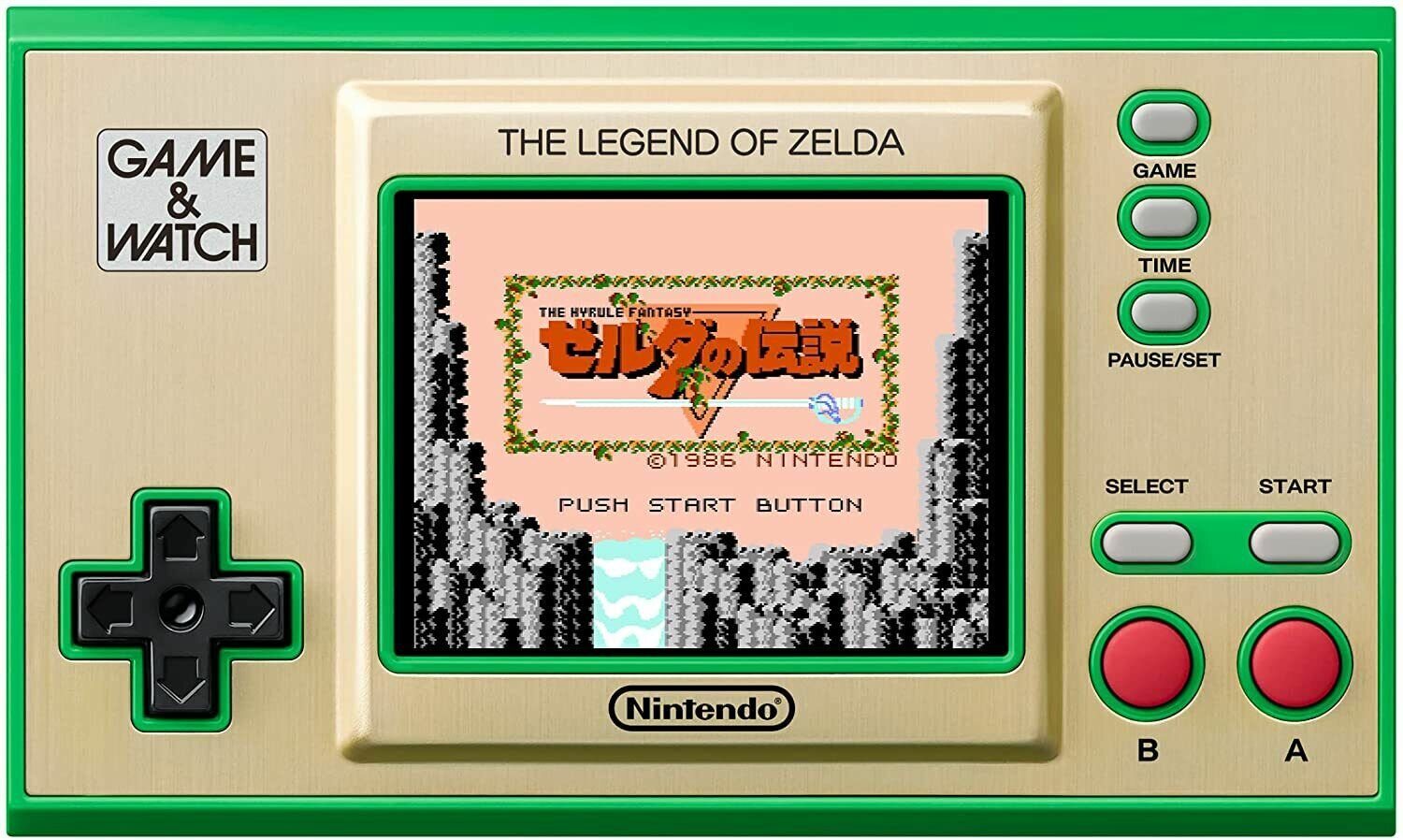 Игровая приставка Nintendo Game & Watch, The Legend of Zelda, бежевый/зеленый