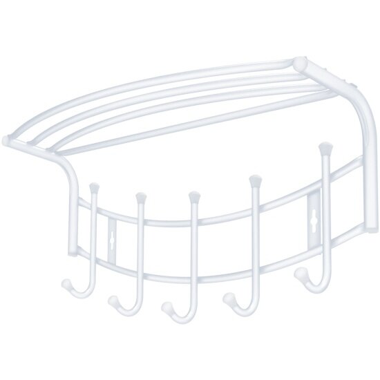 Вешалка настенная Nika ВНП4 (ВНП4/МБ матовый белый)