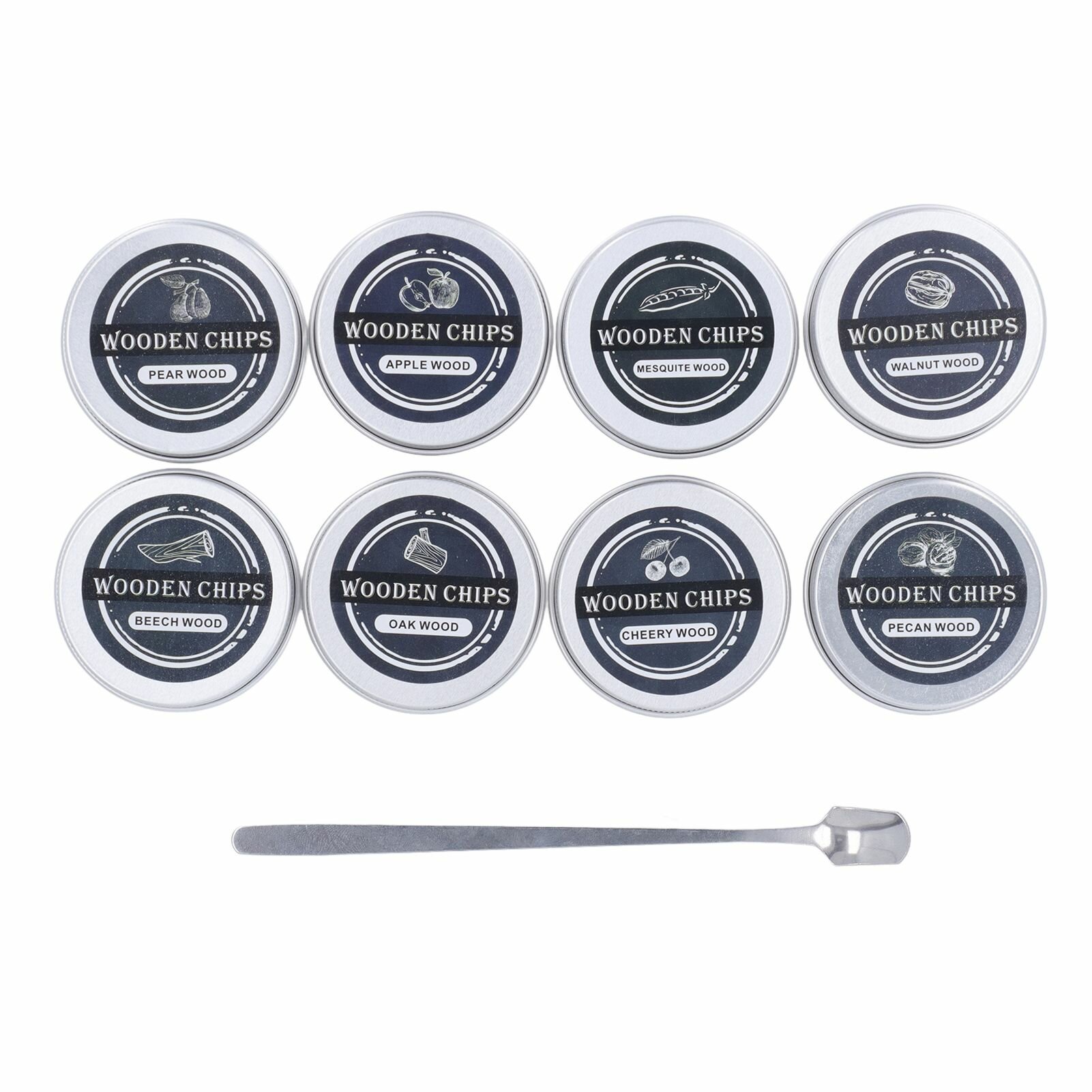 Древесная щепа, 8 вкусов, яблоко, дуб, бук, гикори, вишня, груша, мескит, орех