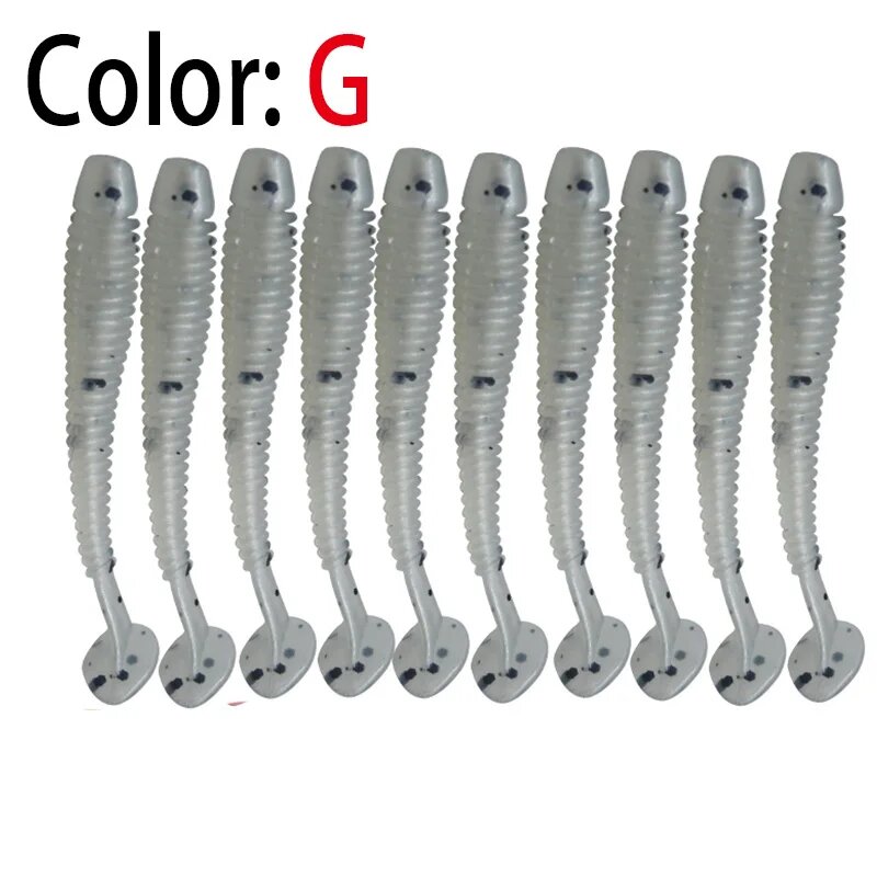 Силиконовые спиральные приманки WDAIREN 10 шт. G