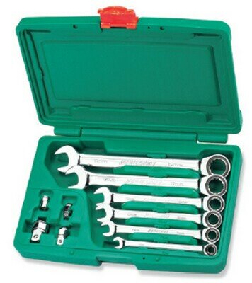 Набор ключей комбинир. трещ, (8-19 мм.) и адаптеров, 10 предм. W45110S JONNESWAY W45110S