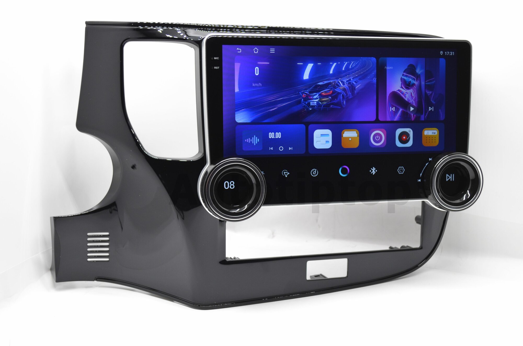 Большая магнитола Tesla 8 core 4/64 с крутилками Mitsubishi Outlander (без поддержки рокфорда) 3 2012-2020 , 10 дюймов