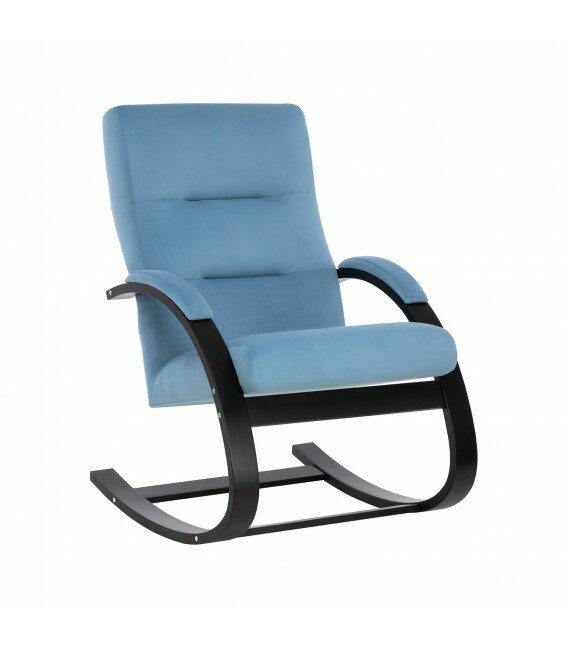 Кресло-качалка Leset Милано, венге, ткань велюр, v47 синий