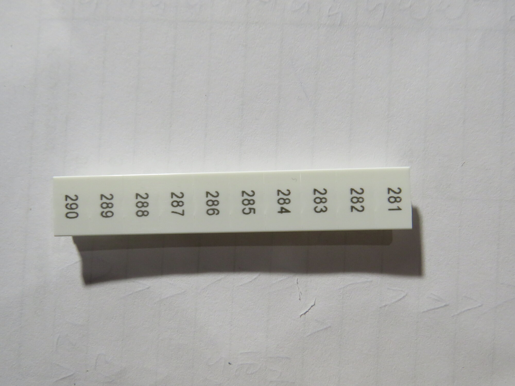 Маркировки для клеммных модулей ZB 6, QR: FORTL. ZAHLEN 281–290 от производителя Phoenix Contact , арт 1051029:0281