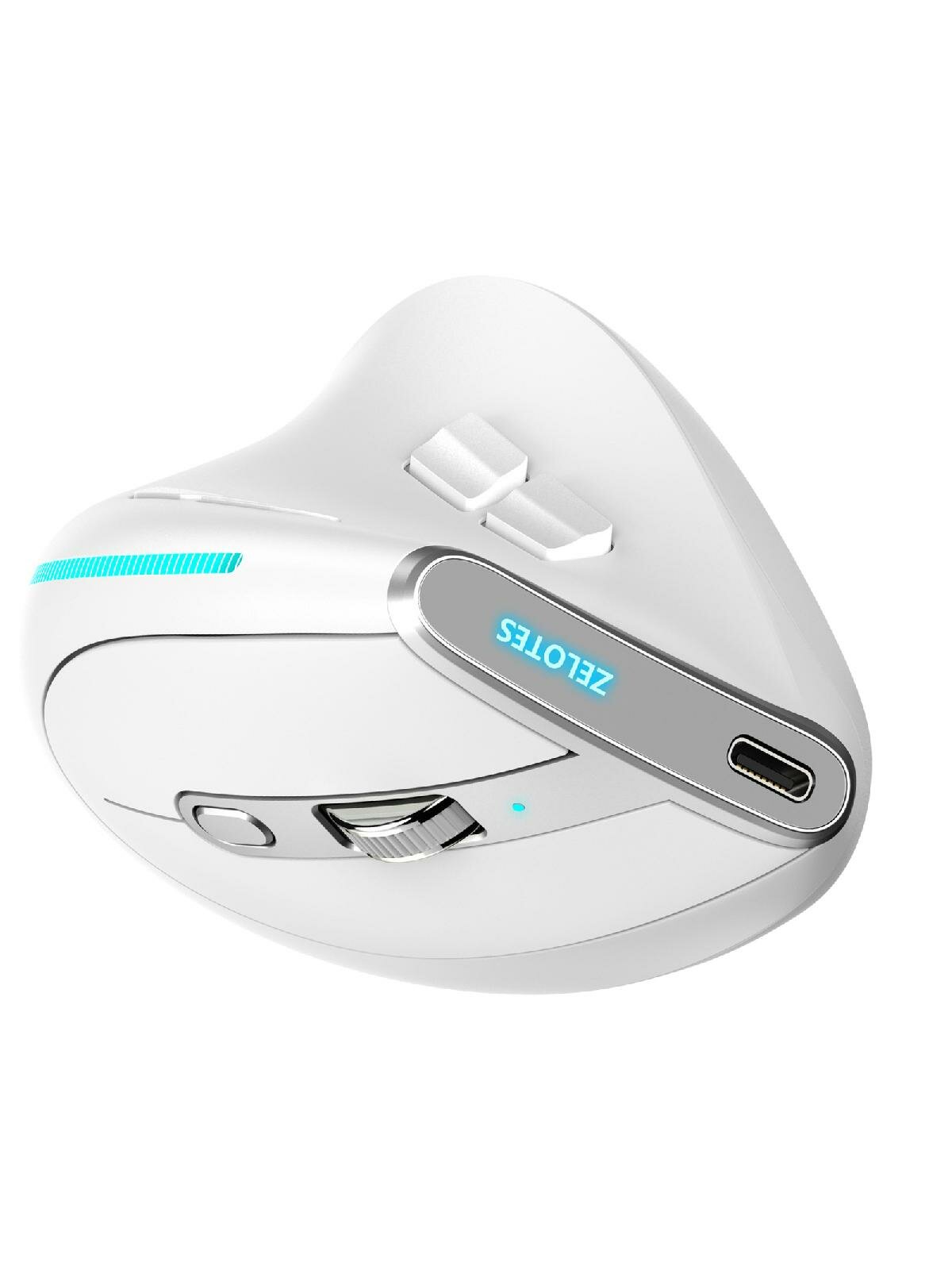 Wireless Vertical 2.4G Bluetooth-compatible Mouse Programming 4800DPI Game Mouse Portable Optical Mouse Ergonomic