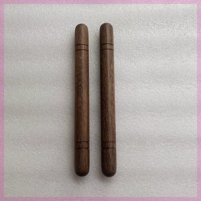 Круглая деревянная палочка из куриного крыла для танца льва, традиционный музыкальный инструмент, комплект из двух