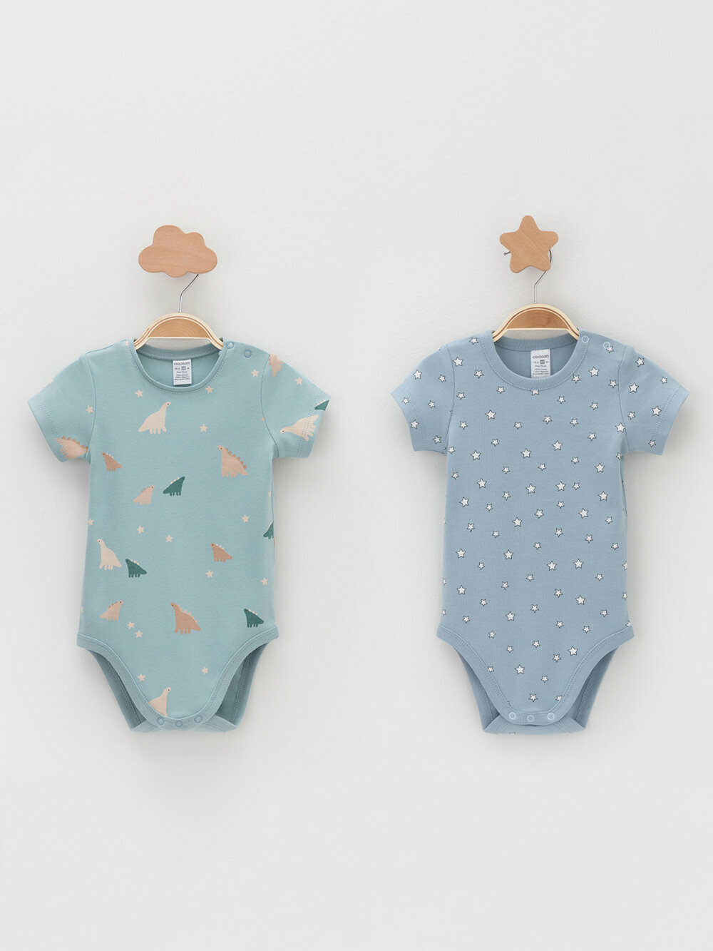 Боди К 6073-2уп/серо-голубой Н100,Н101, комплект из 2 шт.