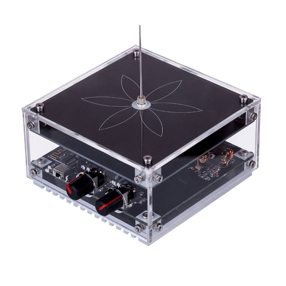 Модуль Тесла-Коила BT Версия Многофункциональный Электронный Аудио Музыкальный 2 Режимов Работы Регулируемый Плазменный Колонок Звук Твердый Научный Экспериментальный Игрушка Материал Печатная Плата Напряжение AC110-220V Мощность макс 120W Длина Дуги