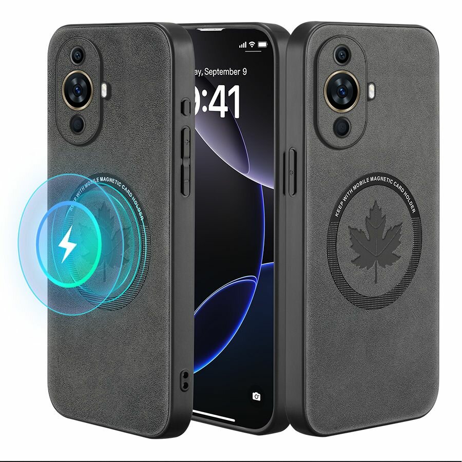 Рисунок кленового листа MagSafe чехол для Huawei Nova 11/12 Lite/12 Active/12S/Hi Nova11(Хуавей Нова 11) Нескользящий и удобный