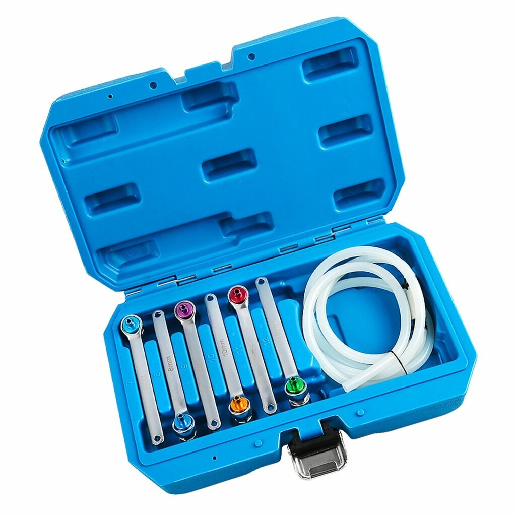 Полный комплект тормозных систем для прокачки тормозных газов, 6 шт, Шланг длиной 1,2 м, Контрольный затвор в комплекте