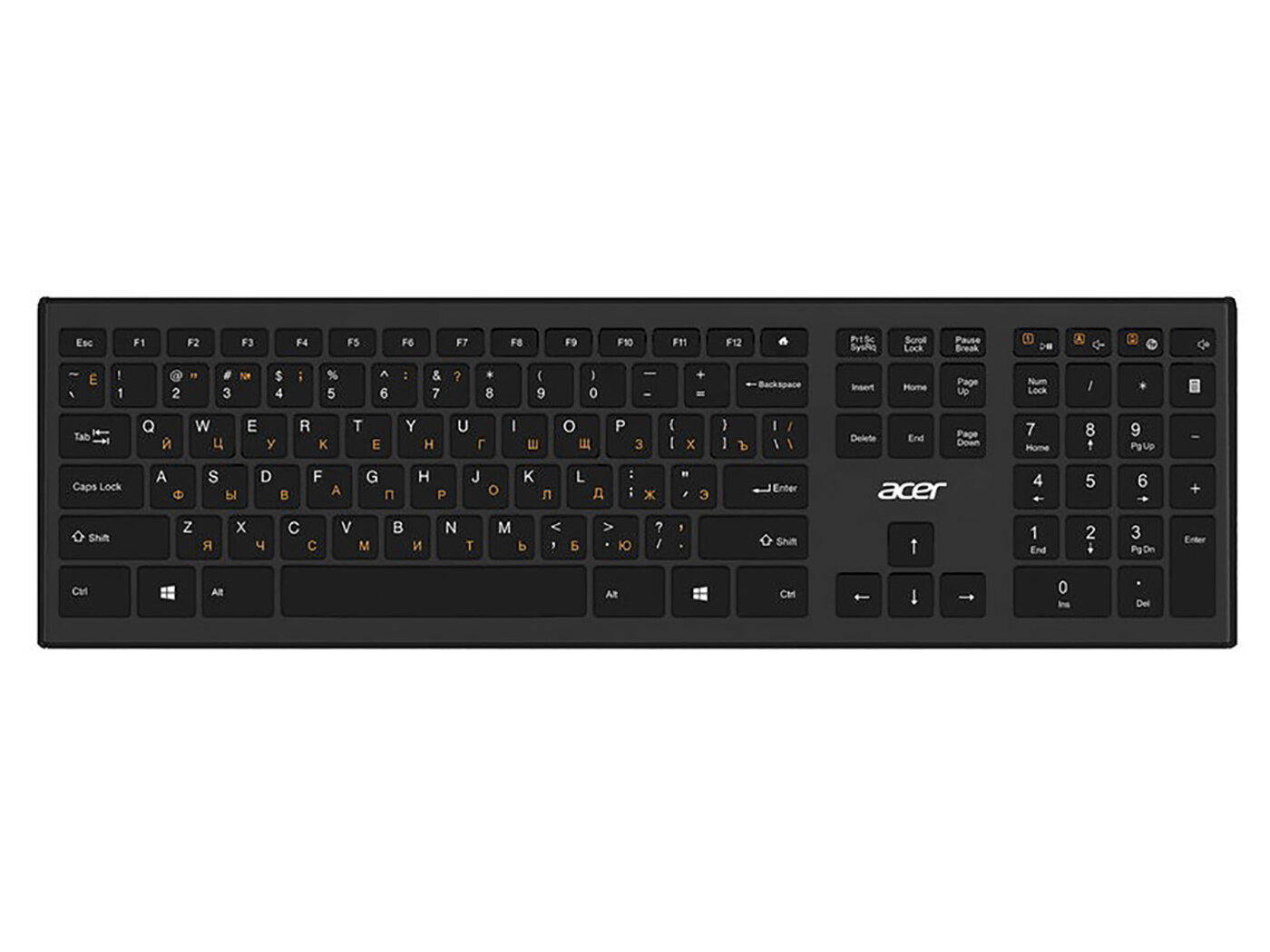 Клавиатура беспроводная Acer OKR010 (ZL. KBDEE.003) подсветка, Черный