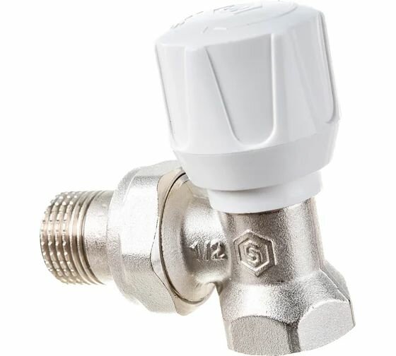 Ручной терморегулирующий угловой клапан 1/2