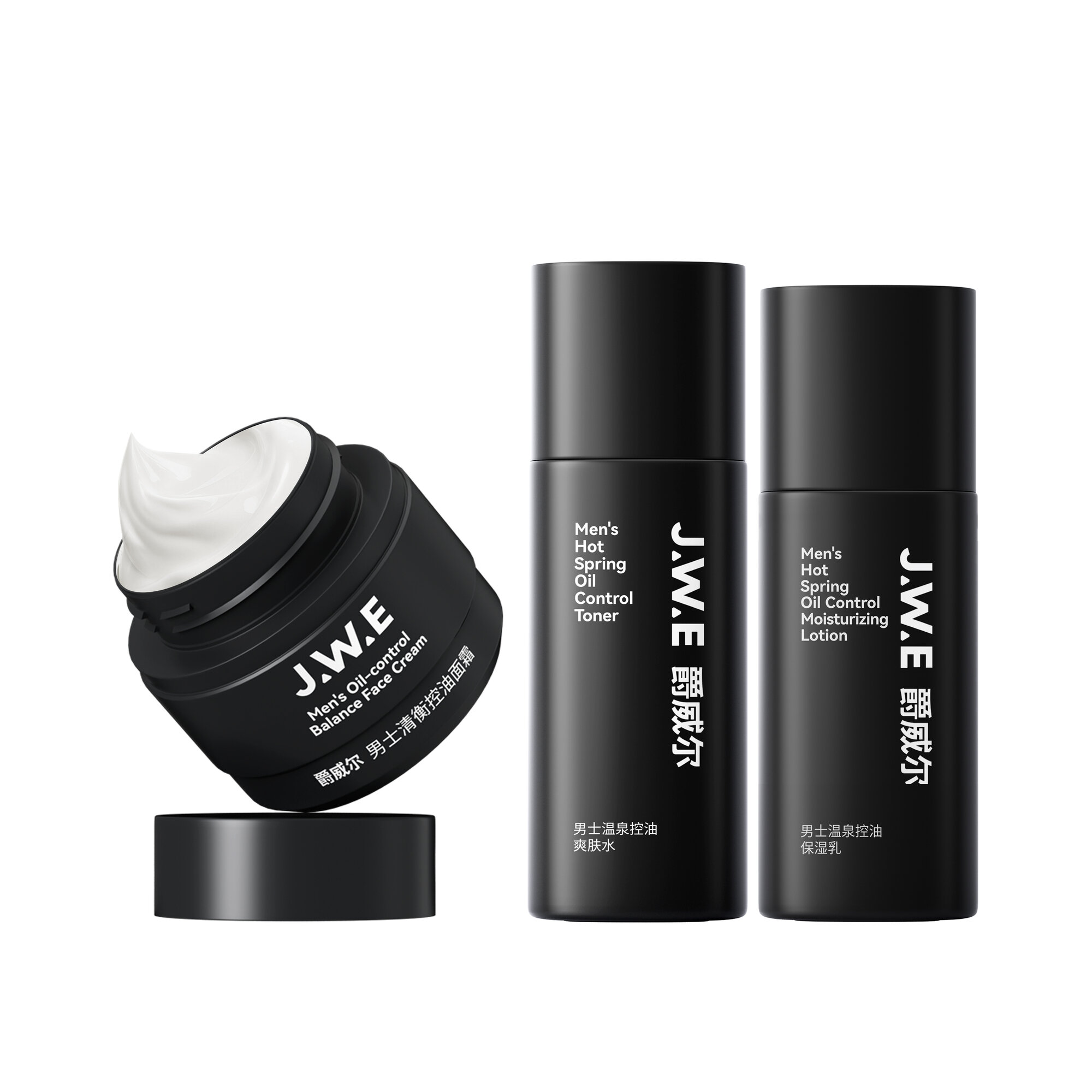 Ниацинамидный крем для лица мужской JUEWEIER Oil Control Face Cream 50g+Onsen-Sui Lotion Set 220g