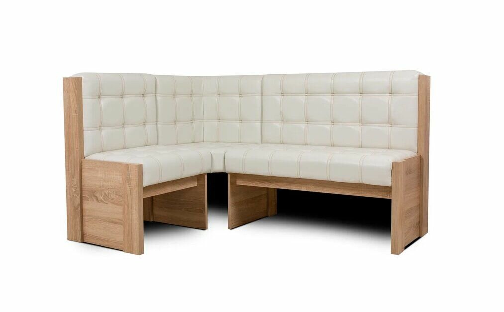 Скамья угловая Betel квадро Однотон ДУБ сонома, борнео милк Размеры: Высота 1060мм Глубина 840мм Ширина 1460мм