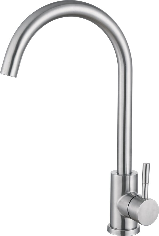 Смеситель для кухни Haiba HB71304-3 с гайкой, сталь