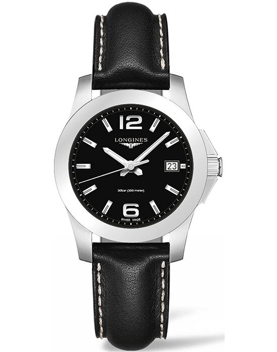 Наручные часы LONGINES, черный/серебряный/белый — фото 1