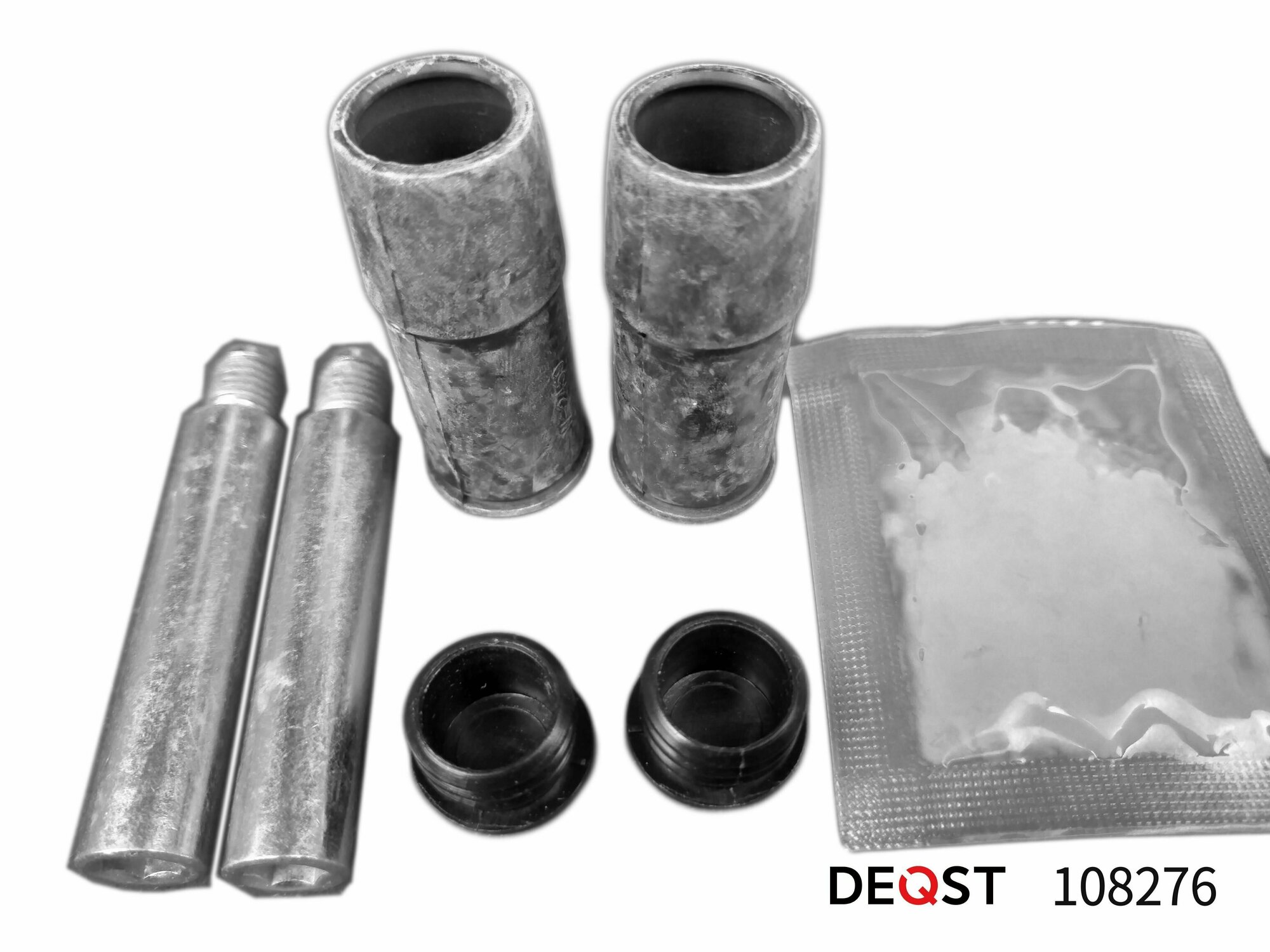 Комплект направляющих тормозного суппорта переднего (направляющая 66mm, суппорт ATE). Применяемость, Deqst 108276