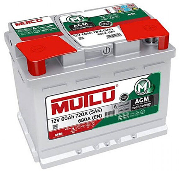 Аккумулятор MUTLU AGM 6СТ-60 обр. 242x175x190