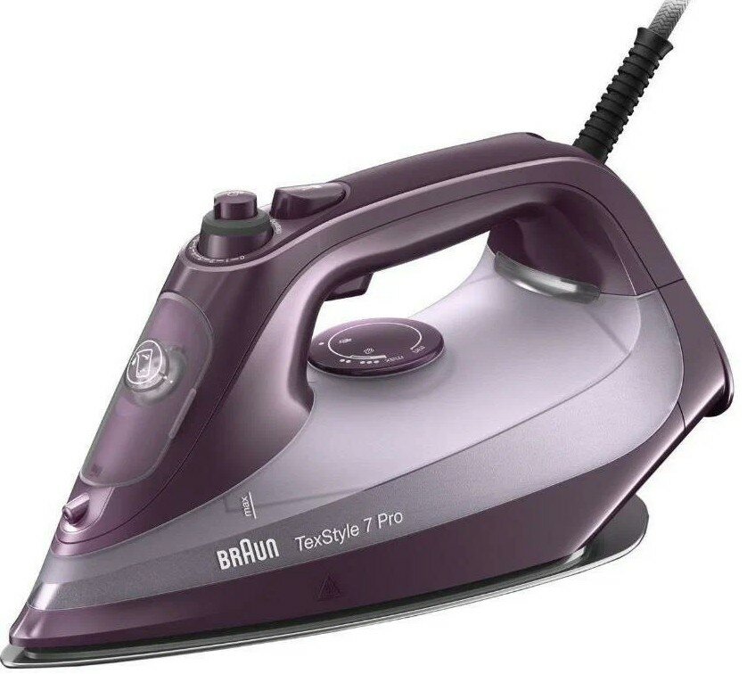 Утюг Braun TexStyle 7 SI7181VI, 3100 Вт, вертикальное отпаривание, фиолетовый
