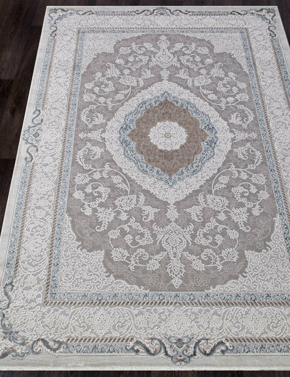 Ковер турецкий на пол в гостиную в спальню 80х150 см светлый классический ворс 10 мм 254570 Kover-Russia