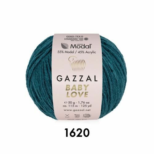 Пряжа Беби Лав Газал, Baby Love Gazzal (1620), 50 г, 115 м, 55% модал, 45% акрил (2 шт.)