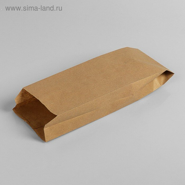 Пакет бумажный фасовочный, крафт, V-образное дно 30×10×5 см, 100 шт.