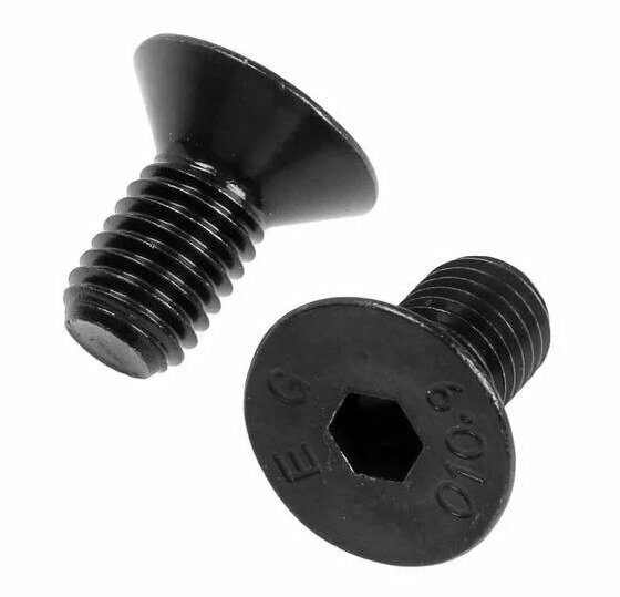 Винт с потайной головкой DIN 7991 М 8x80 10.9 высокопросный, оксидированный 2 шт.