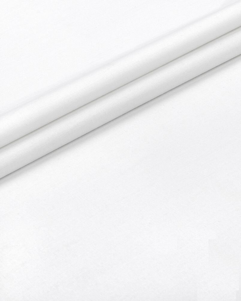 Ткань бязь гладкокрашенная 140 гр ГОСТ. Цвет белый. Готовый отрез 1*2,2 м