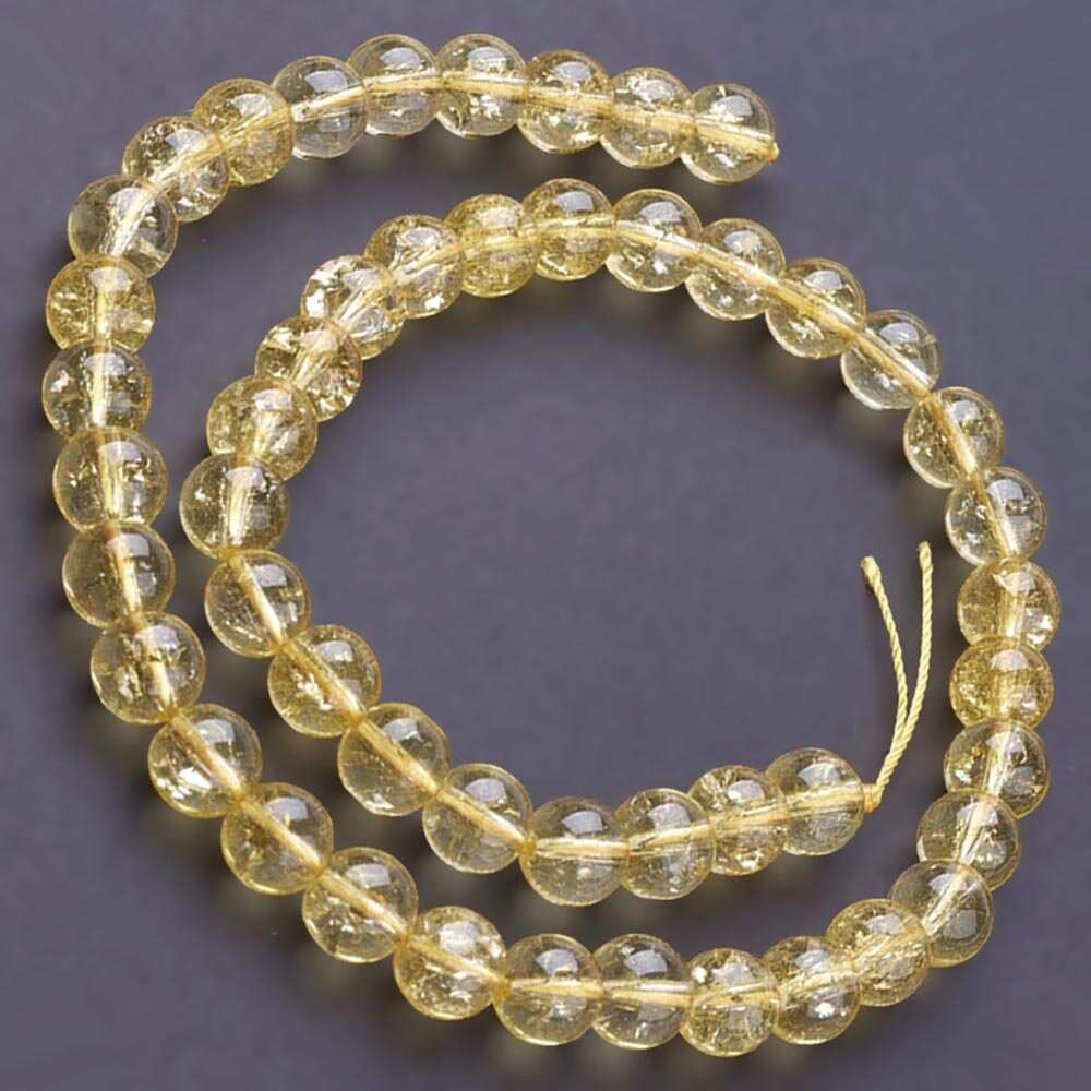 Натуральная бусина Цитрин (золотистый кварц, иcпaнcкий тoпaз) 0011010 шарик 8 мм, цена за 10 шт.