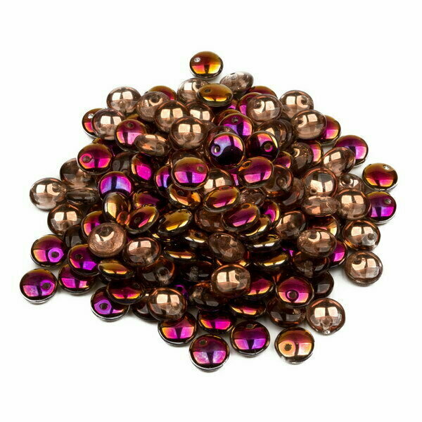 Стеклянные чешские бусины, Lentils, 6 мм, цвет Crystal Sliperit, 150 шт.