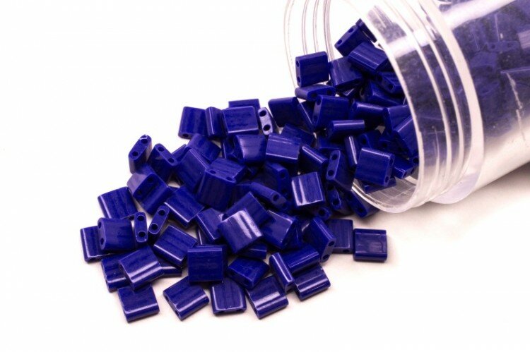 Бисер японский MIYUKI TILA #0414 кобальт, непрозрачный, 5 грамм