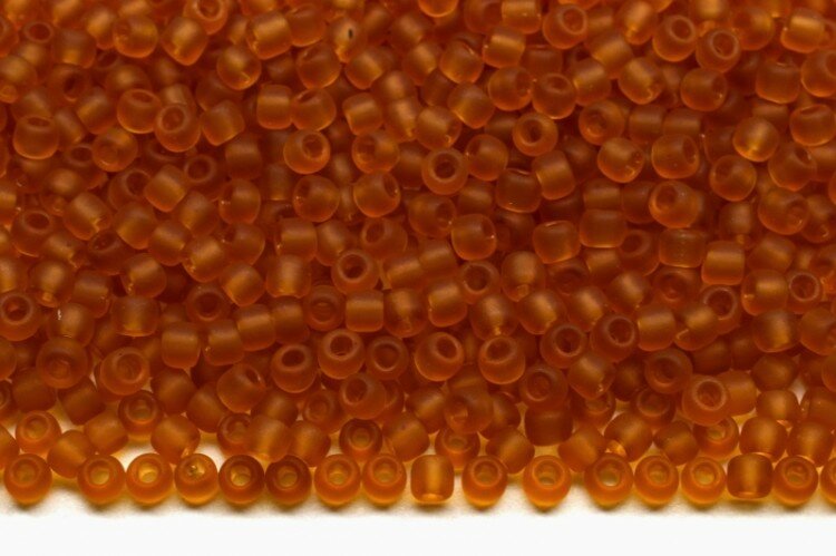 Бисер японский TOHO круглый 11/0 #0002CF темный топаз, матовый прозрачный, 10 грамм