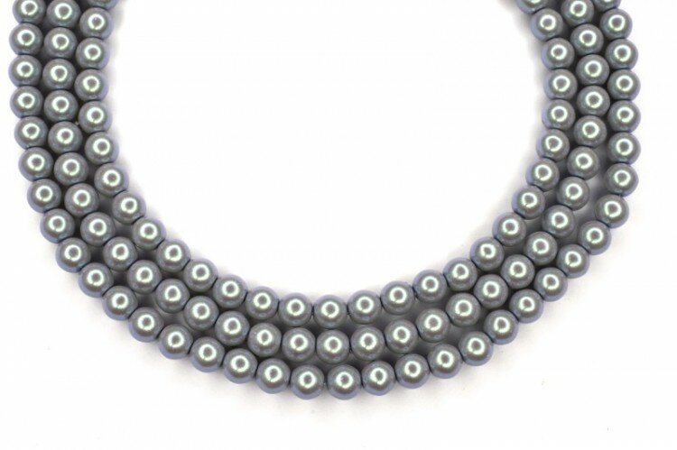 Жемчуг Preciosa, цвет 30003 серый радужный, 6мм, 10шт