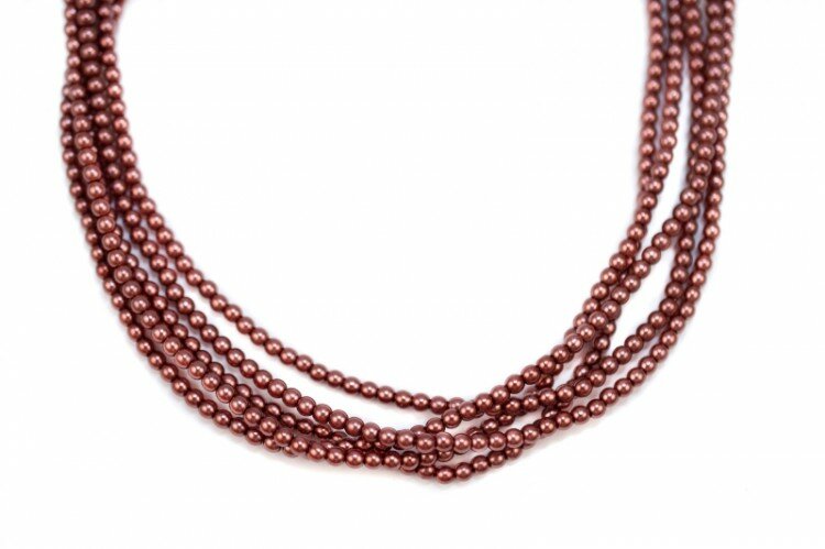 Жемчуг Preciosa, цвет 70010 коричневый, 3мм, 10шт