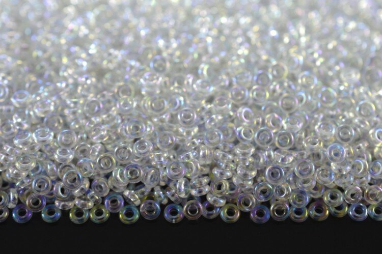 Бисер японский TOHO Demi Round 11/0 #0161 хрусталь, радужный прозрачный, 5 грамм