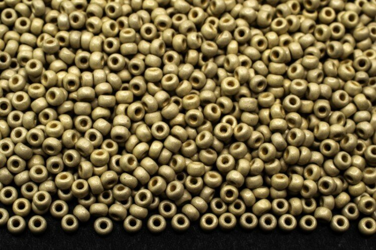 Бисер японский MIYUKI круглый 11/0 #4201F серебро, Duracoat гальванизированный матовый, 10 грамм