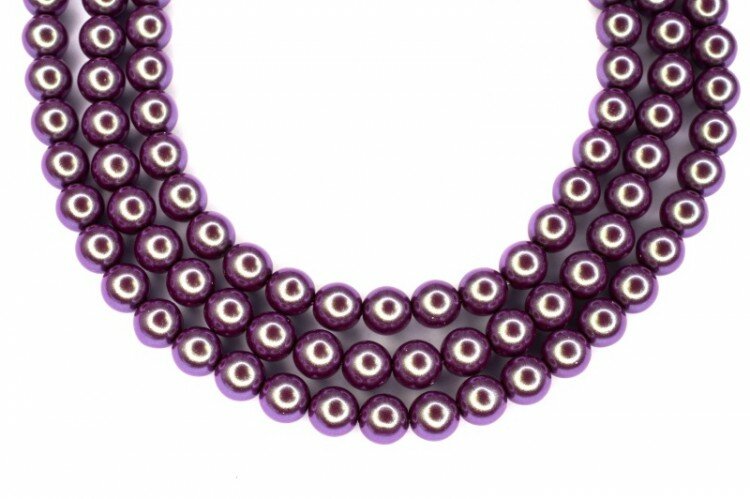 Жемчуг Preciosa, цвет 30016 фиолетовый радужный, 8мм, 10шт