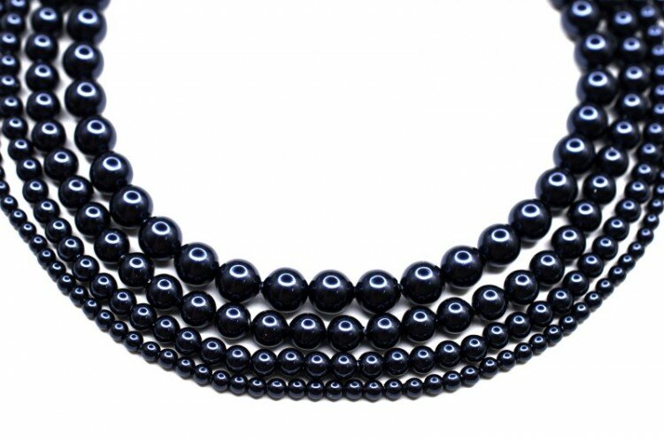 Жемчуг Swarovski 5810 #818 5мм Crystal Night Blue Pearl, 5810-5-818, 10шт