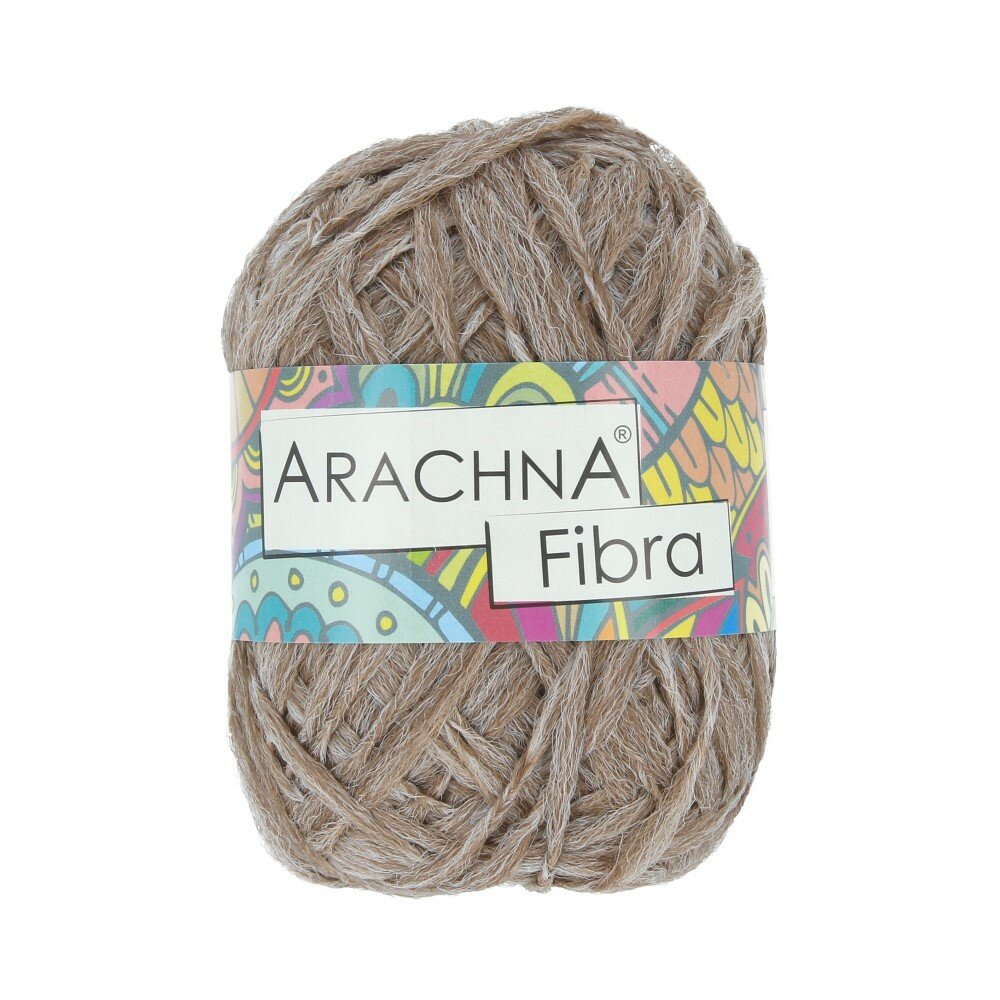 Пряжа ARACHNA "Fibra" 10 шт. по 50 г 200 м 100% полиэфир №07 бежевый меланж
