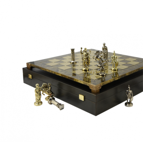 Шахматы Manopoulos Античные войны с фигурами из бронзы MP-S-15-28-BRO