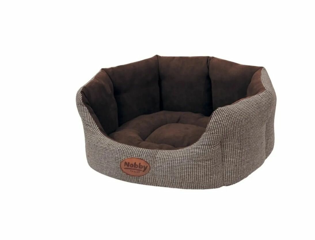 Nobby лежак мягкий коричневый, 45 см х 40 см х 19 см