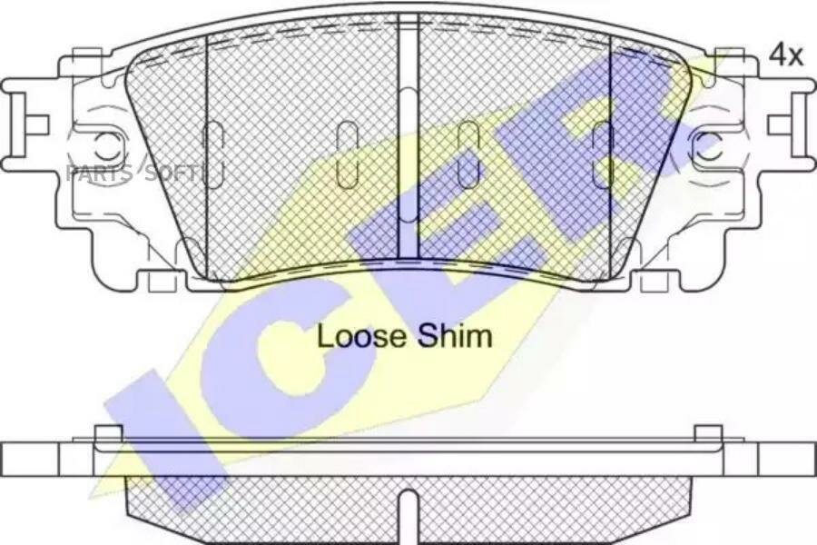 ICER 182241 Колодки торм. диск. задн. LEXUS NX (09/14-) ()